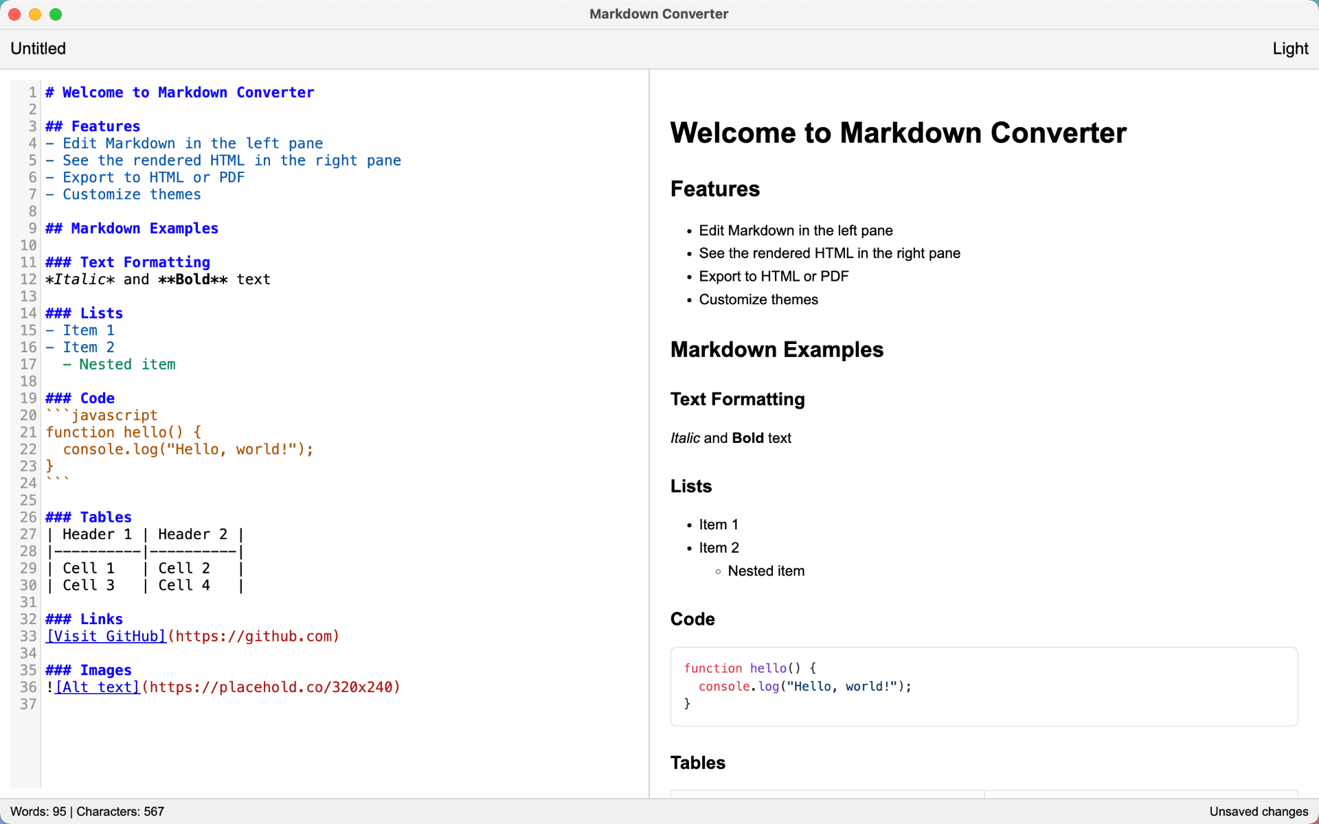 Markdown Converter - Transform Markdown to Beautiful Documents
